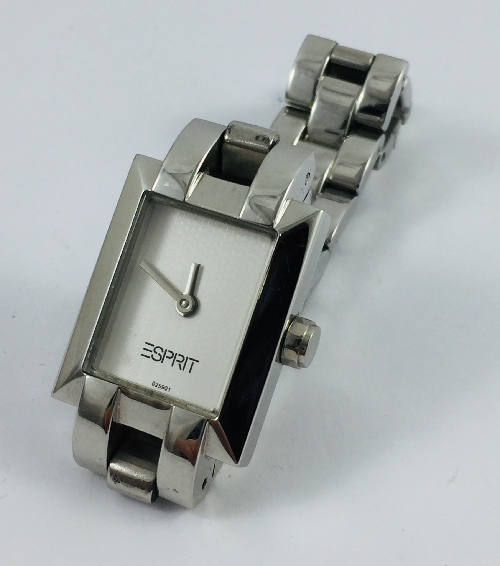 ESPRIT SQUARE FACE STAINLESS STEEL WATCH - Happy Hockers